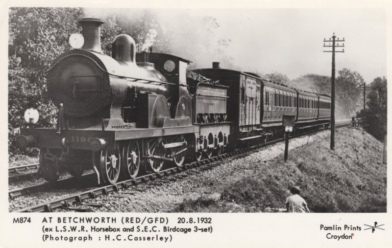 LSWR Horsebox Train at Betchworth Station Railway in 1932 Postcard ...