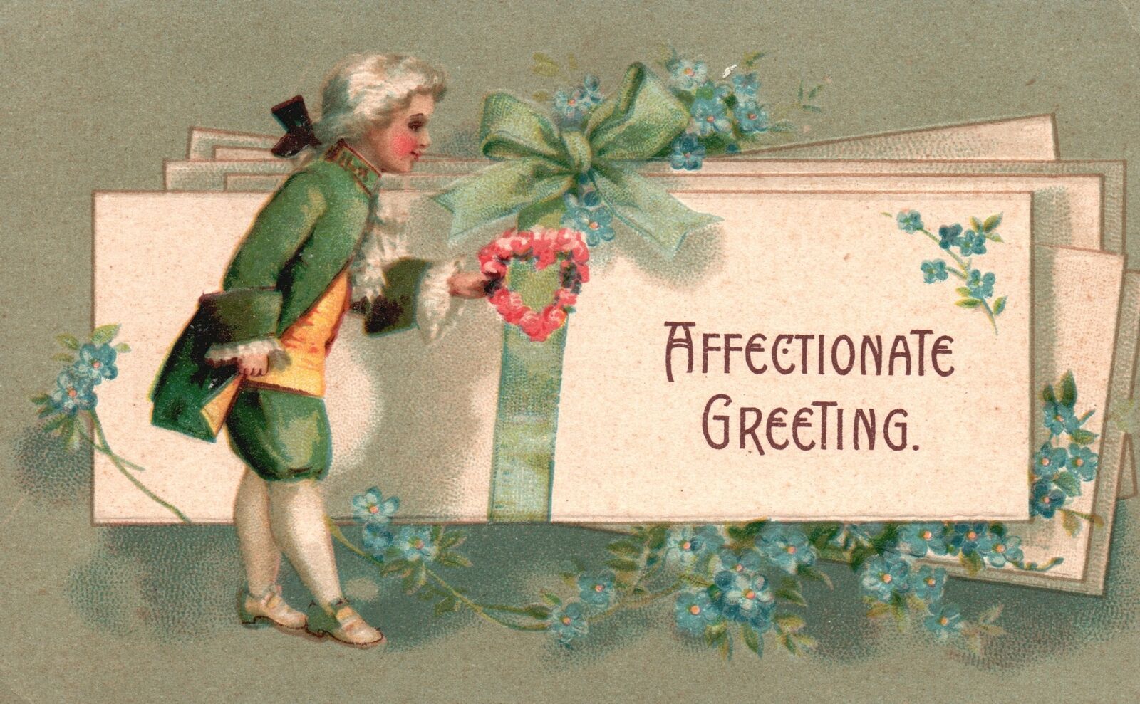 Vintage Postcard Affectionate Greeting Heartfelt Wish Friendly Wishes ...