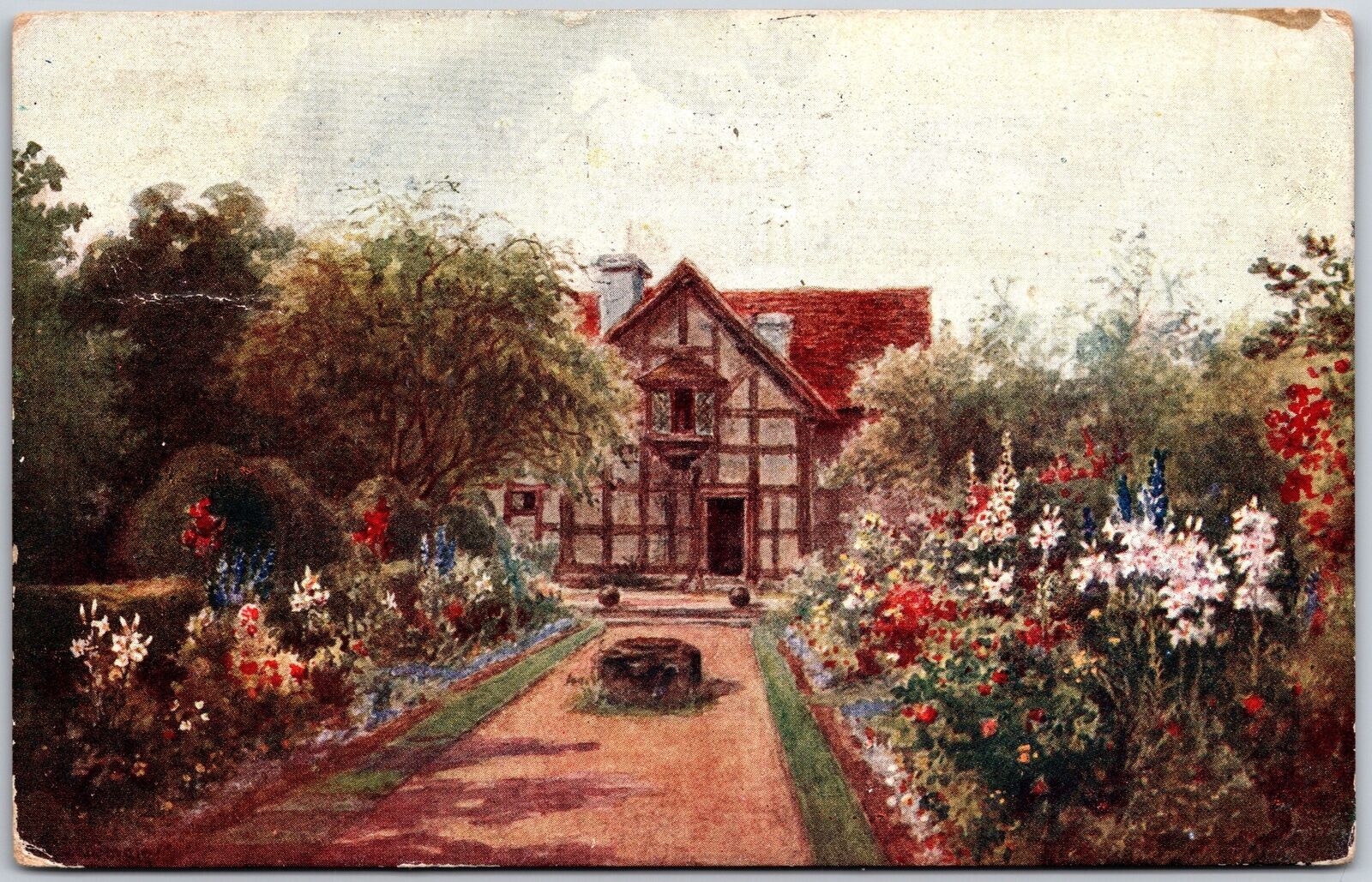 Shakespeare's Birthplace Garden Stratford-upon-Avon, England Painting ...