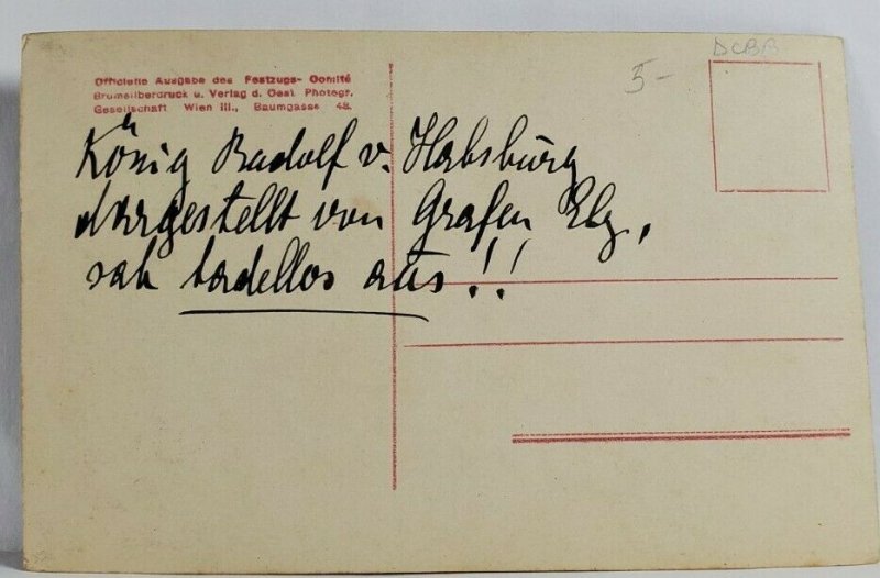 Gr.I King Rudolf of Habsburg, Count August Eltz Costume Knight Horse ...