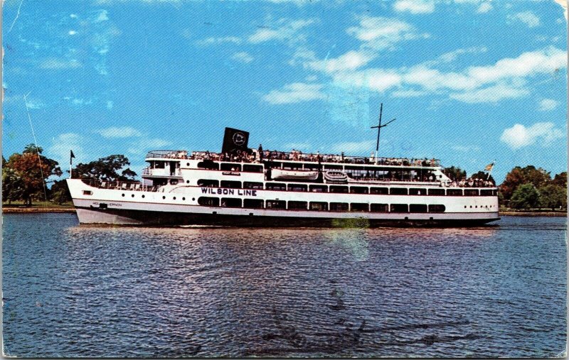SS Mount Vernon Potomac River Cruise Washington DC Wilson Line Postcard ...