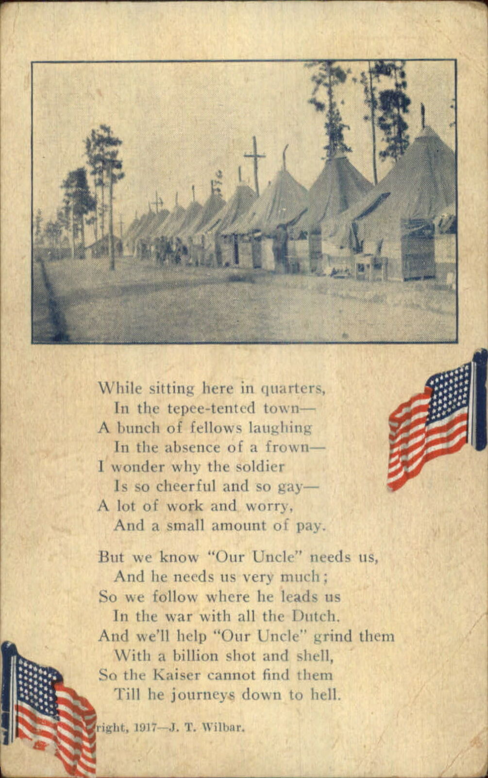 WWI US Army Propaganda Poem About Kaiser Held Until Safe Arrival of ...