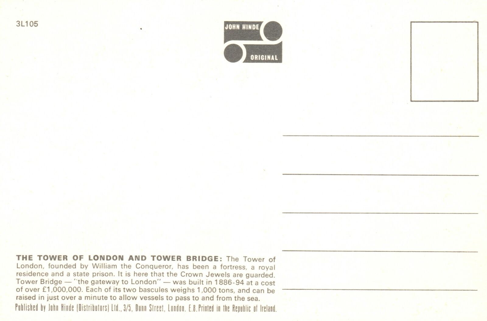 The Tower Of London And Tower Bridge Fortress Royal Residence Vintage ...