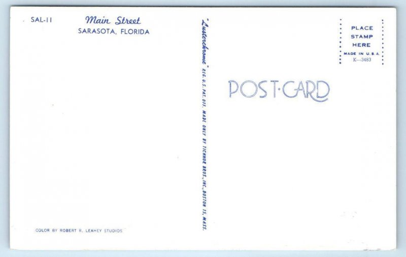 SARASOTA, FL Florida~ Sal's Lounge STREET SCENE Sears c1950s Woody ...