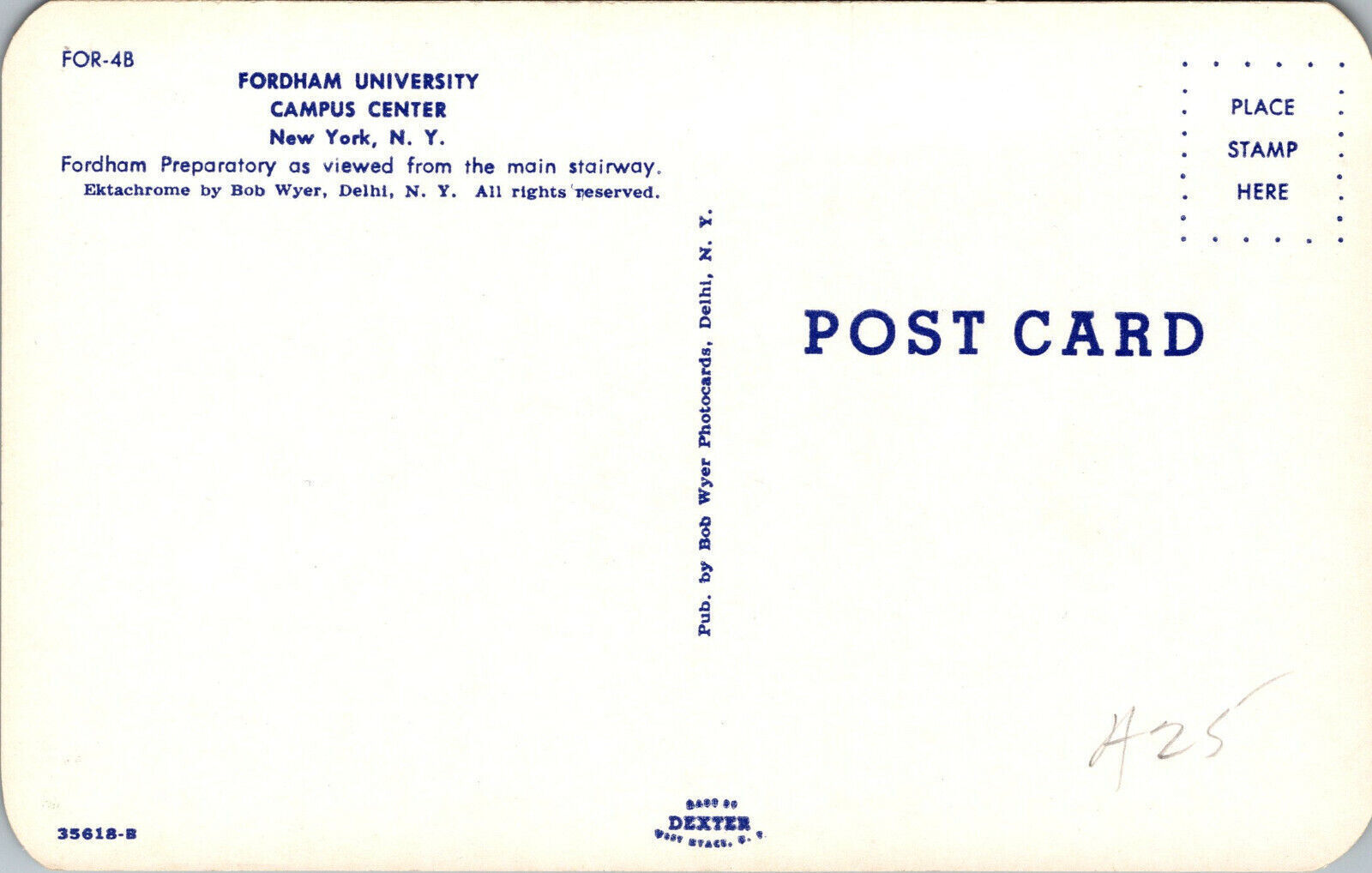 Vtg 1950s Fordman University Campus Center New York NY Postcard ...