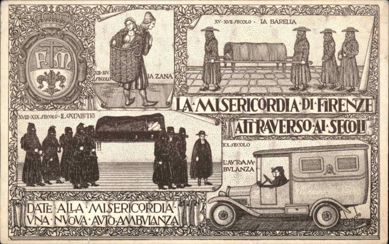 MaCabre Dead Bodies Funeral Italian Ambulance Truck 1923 Firenze ...