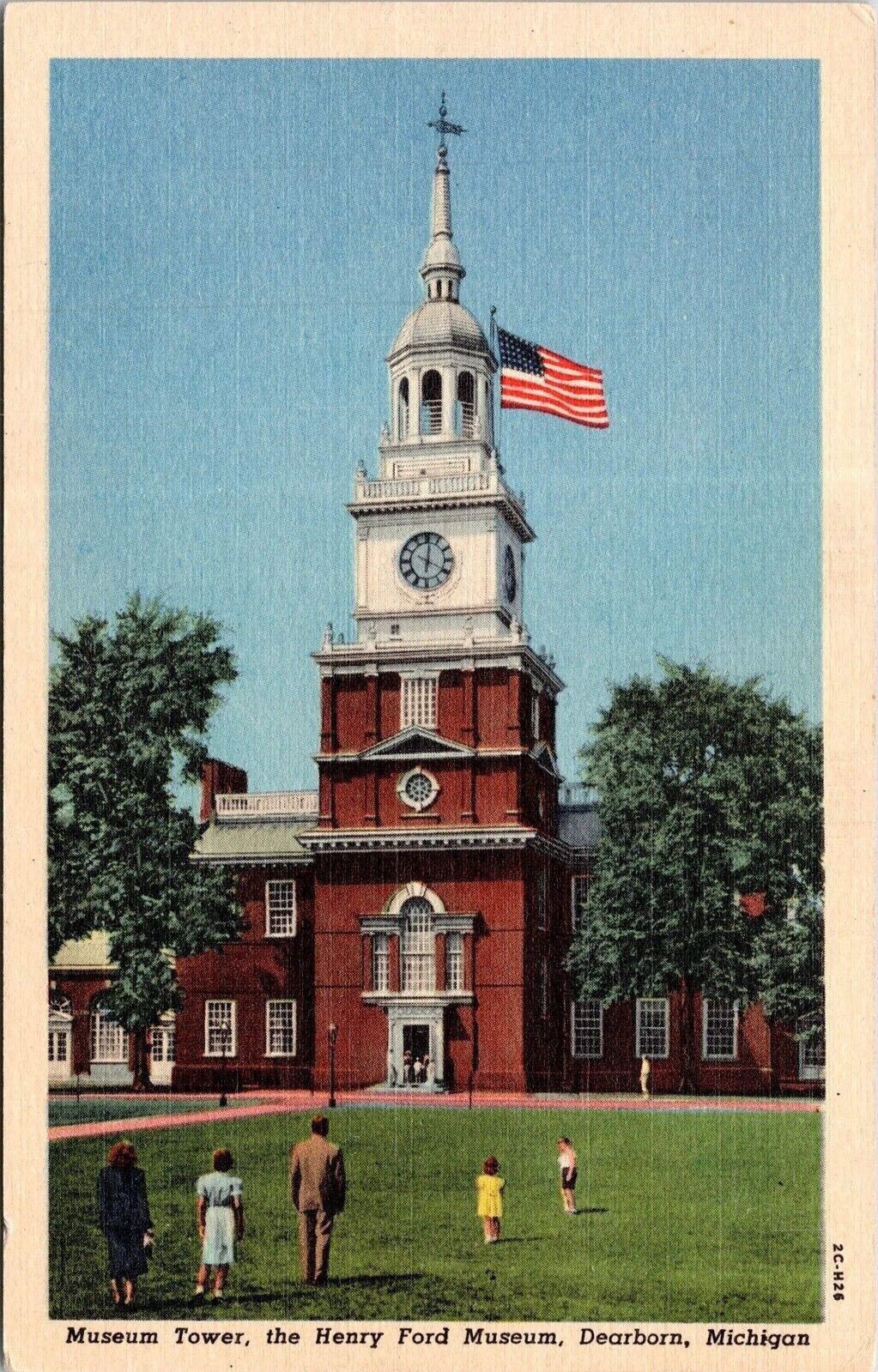 Historic Henry Ford Museum & Tower Dearborn Michigan Streetview Linen ...