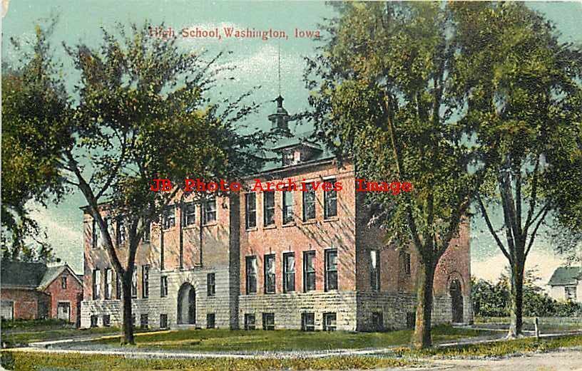 IA, Washington, Iowa, High School Building, Nicola & Harmon No 196283 ...
