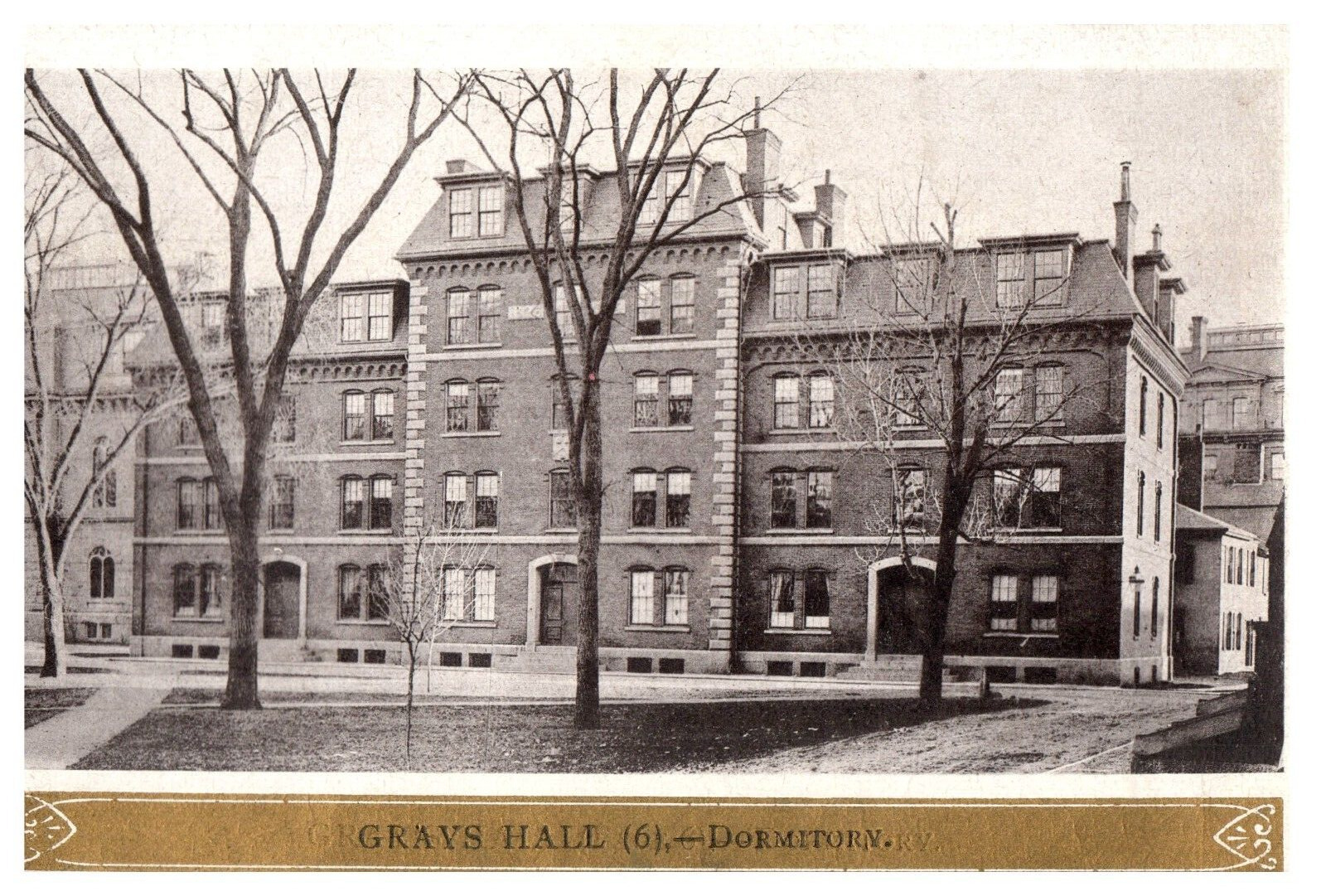 1880s Harvard Gray's Hall Dormitory F125 | Ephemera - Chromo & Printed ...