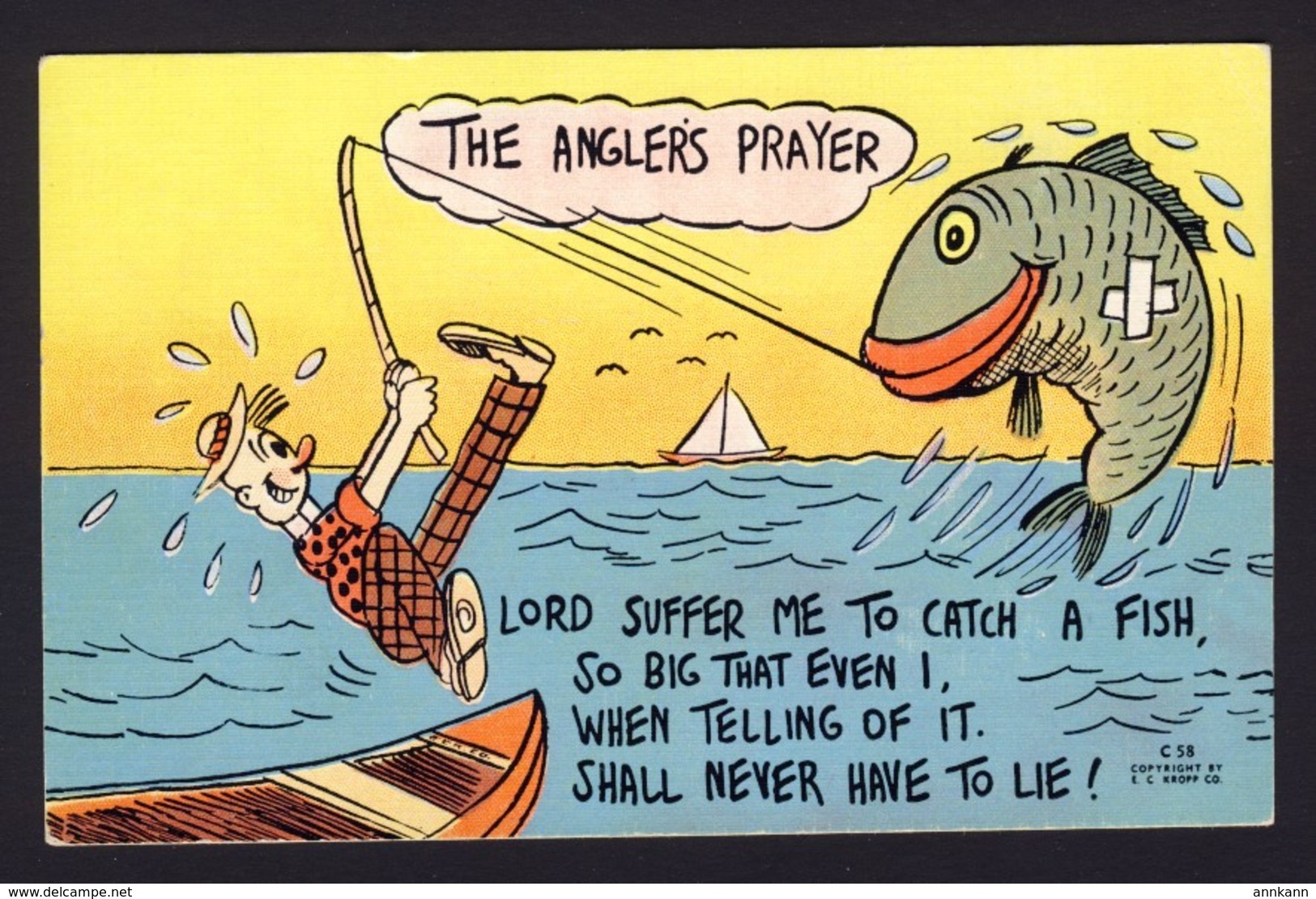 Fish FISHING - The angler's prayer Lord suffer me to catch a fish a/s E ...