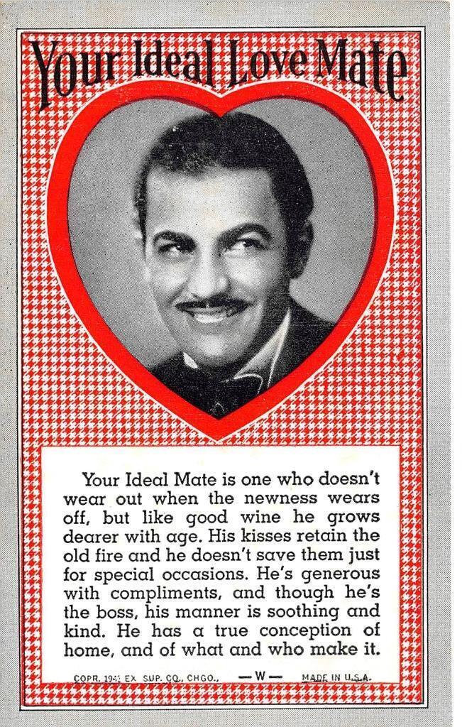 3~1941 Arcade Cards YOUR IDEAL LOVE MATE Handsome Men~Personality ...