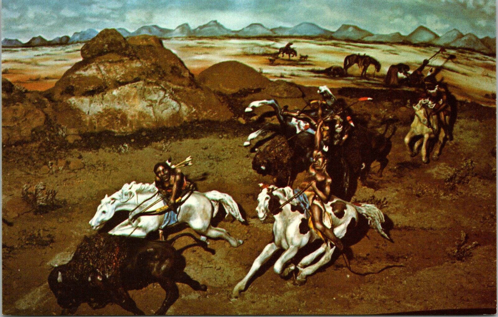 The Lost Hunt Diorama Pioneer Museum Glasgow Montana Postcard Georgia ...