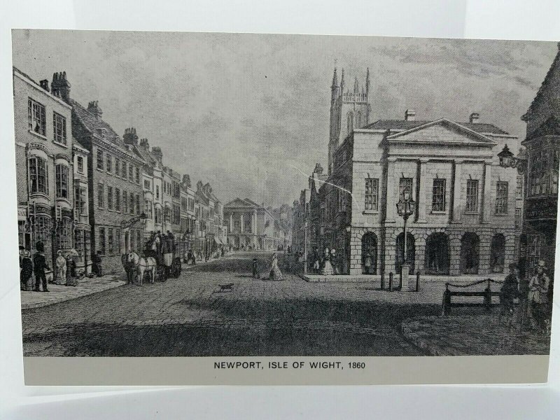 Newport IOW 1860 from an Engraving by G Brannon Vintage Art Postcard ...