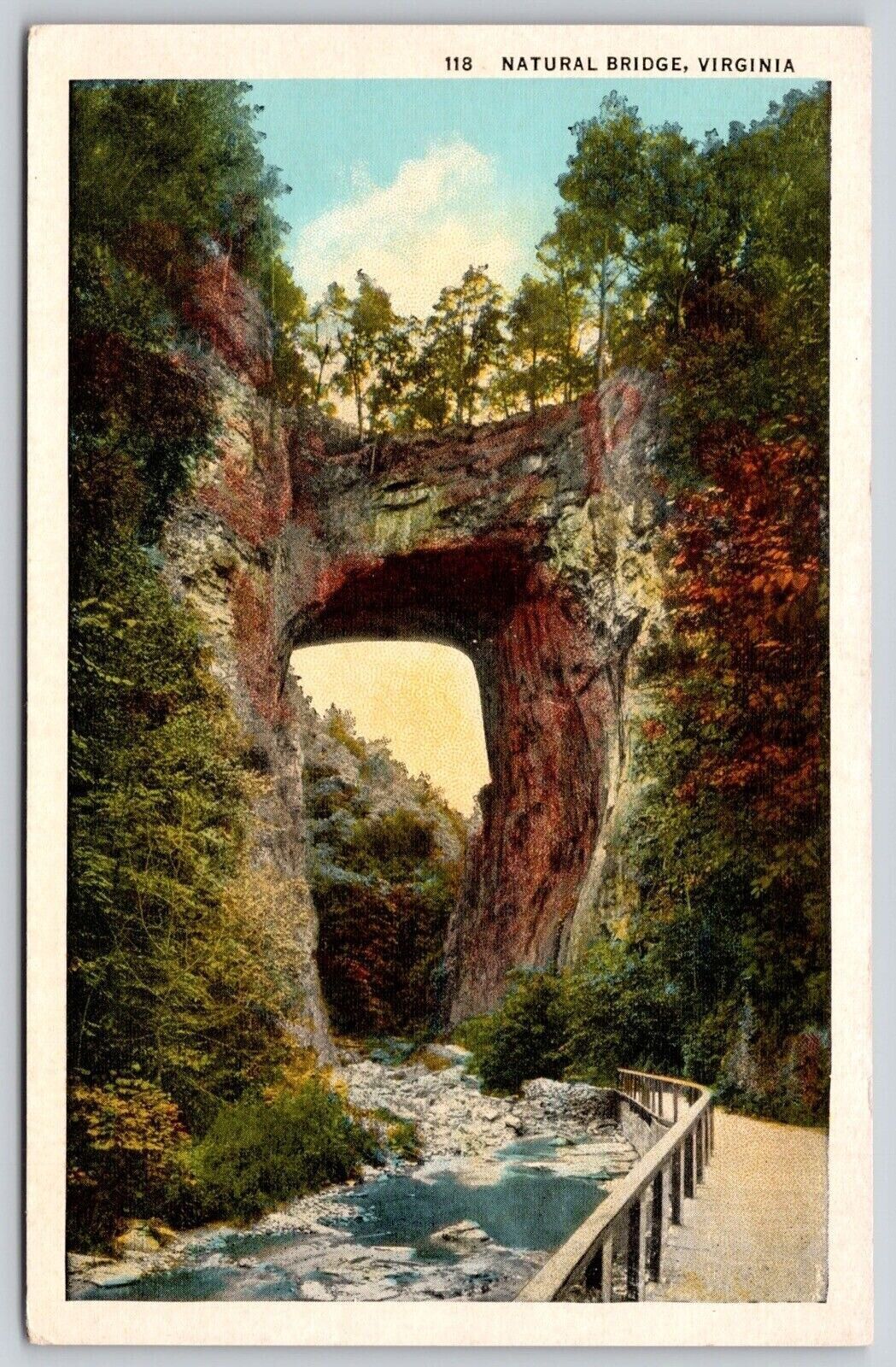 Natural Bridge VIrginia Scenic Rock Formation Front View WB UNP ...