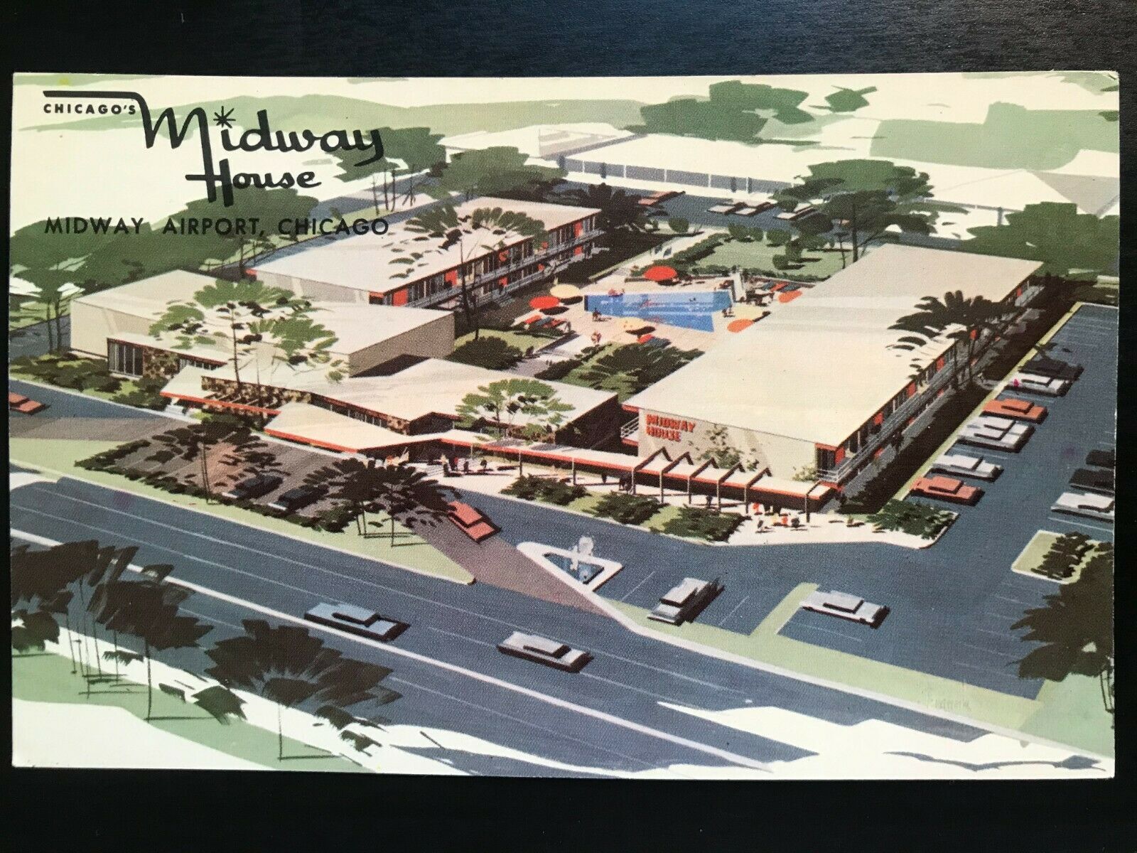 Vintage Postcard 1960 Midway House Hotel, Midway Airport, Chicago ...