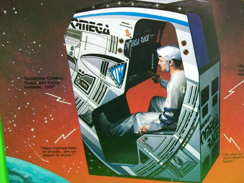 OMEGA RACE Arcade FLYER Sitdown Model Original NOS Video Game 1981 ...