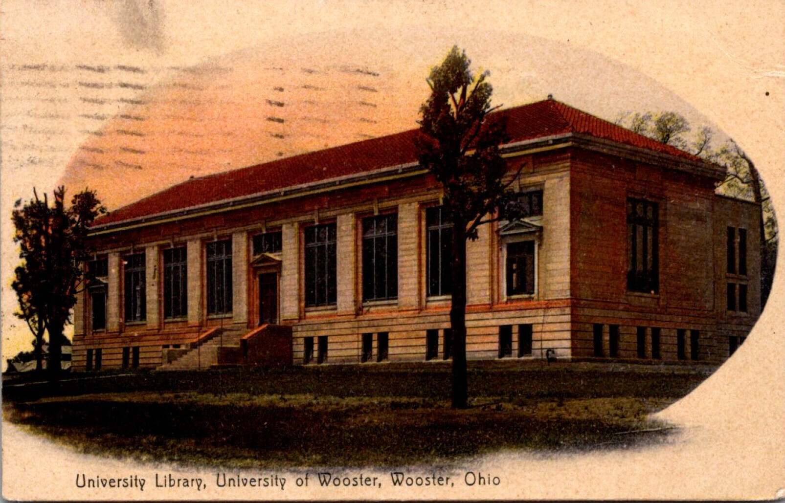 Ohio Wooster University Library University Of Wooster 1908 Rotograph ...