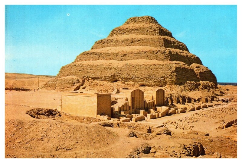 Egypt Sakkara King Zosers Step Pyramid Ancient Landmark Chrome Postcard ...