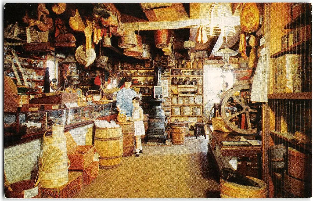 Mystic Seaport, Connecticut General Store Interior 1960s Vintage ...