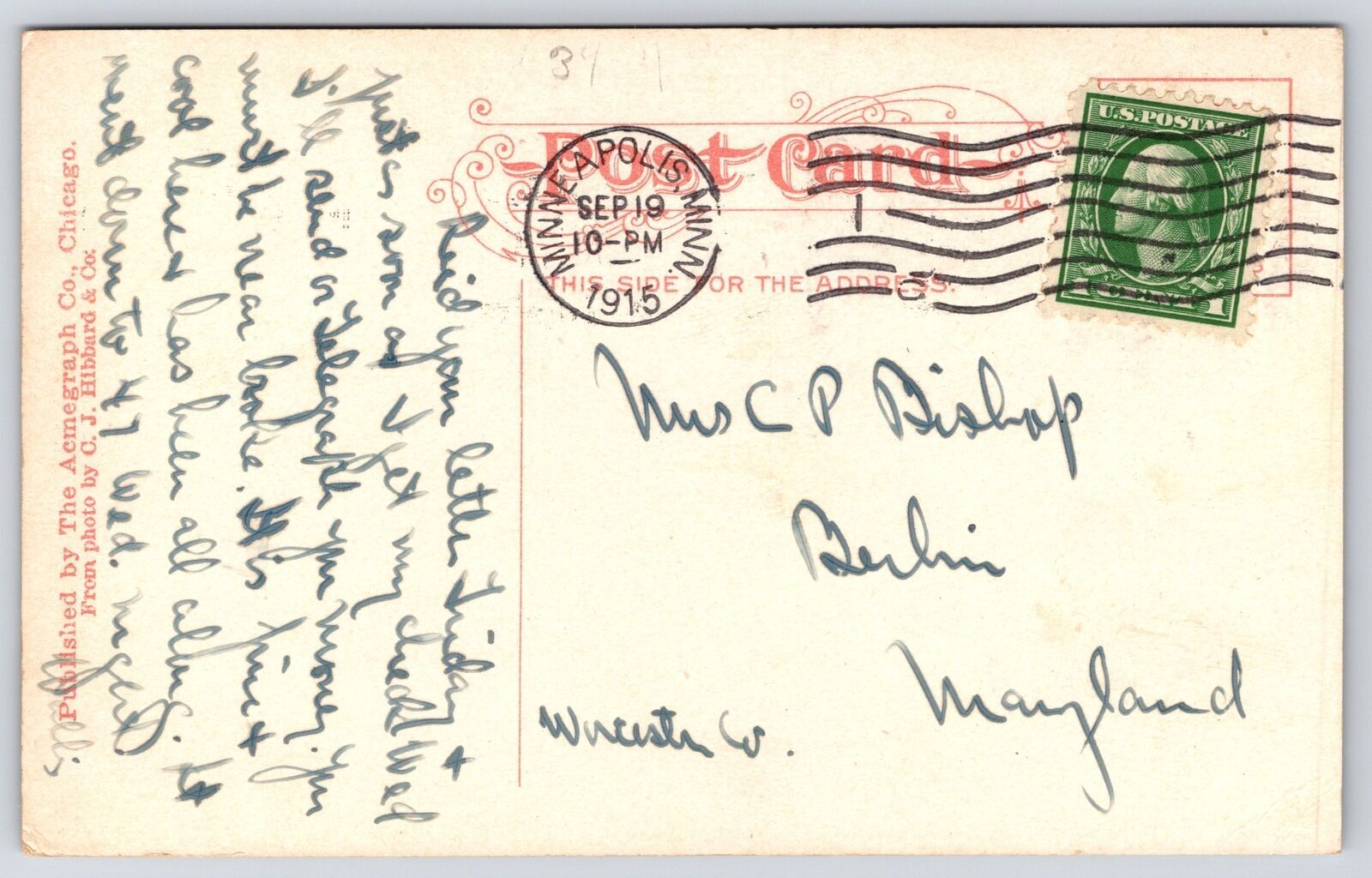 Vintage Postcard 1915 Bird's-Eye View of Rooftop Buildings Minneapolis ...