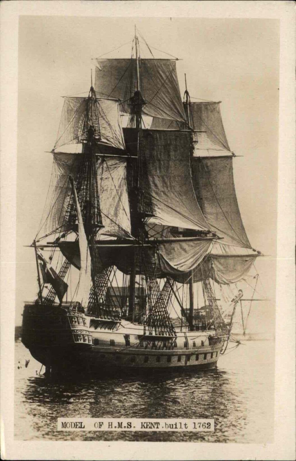Model of Ship HMS Kent 1931 Used Real Photo Postcard | Europe - United ...