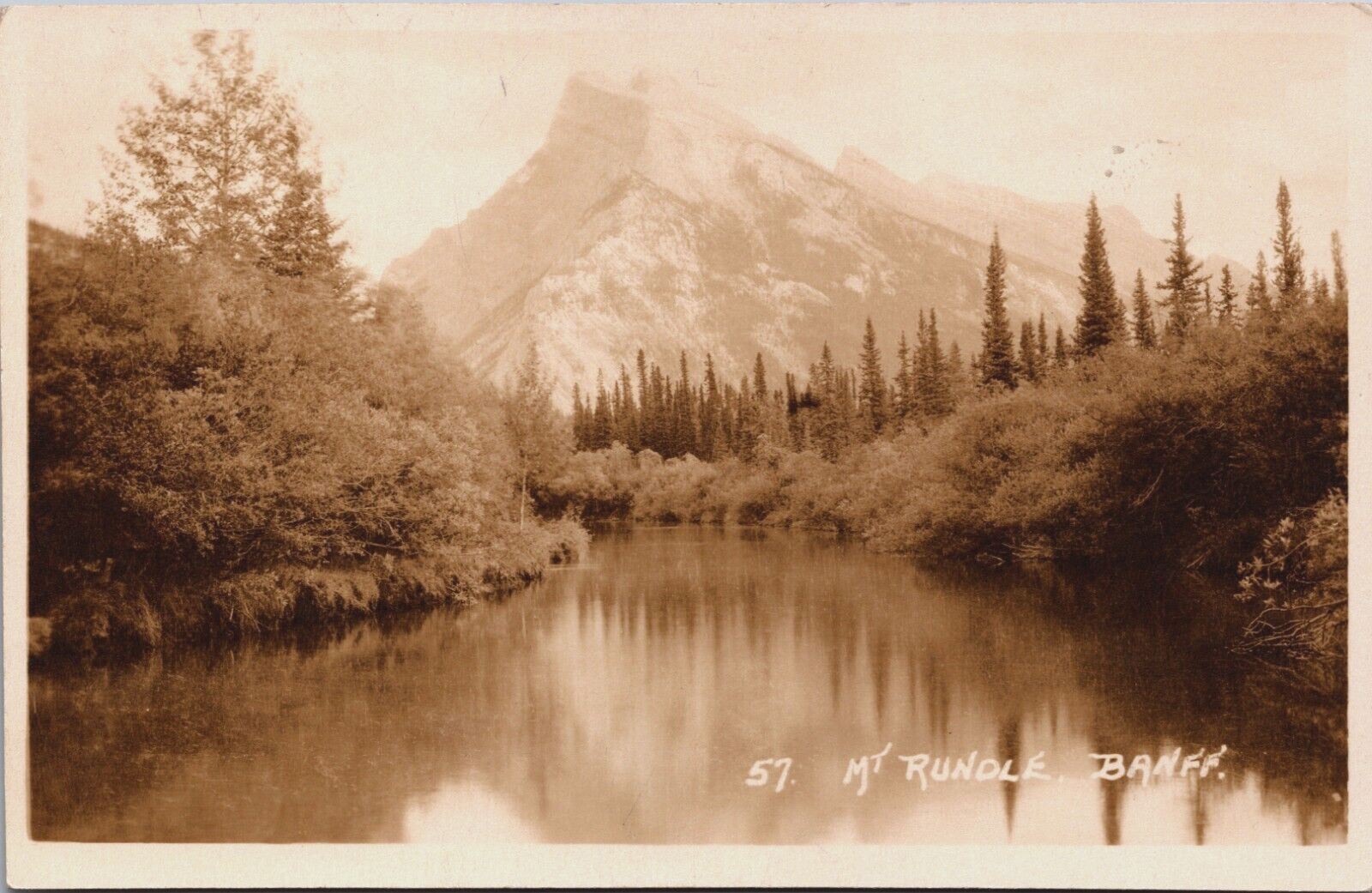 Canada Mount Rundle Banff Harbor Vintage RPPC C057 | Canada - Alberta ...