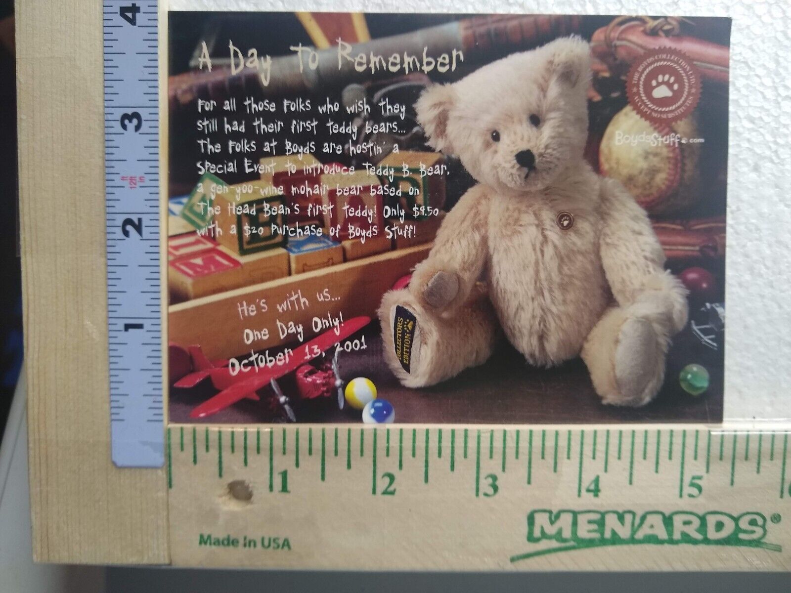 Postcard Teddy Bear, A Day To Remember, Boyds Stuff | Other / Unsorted ...