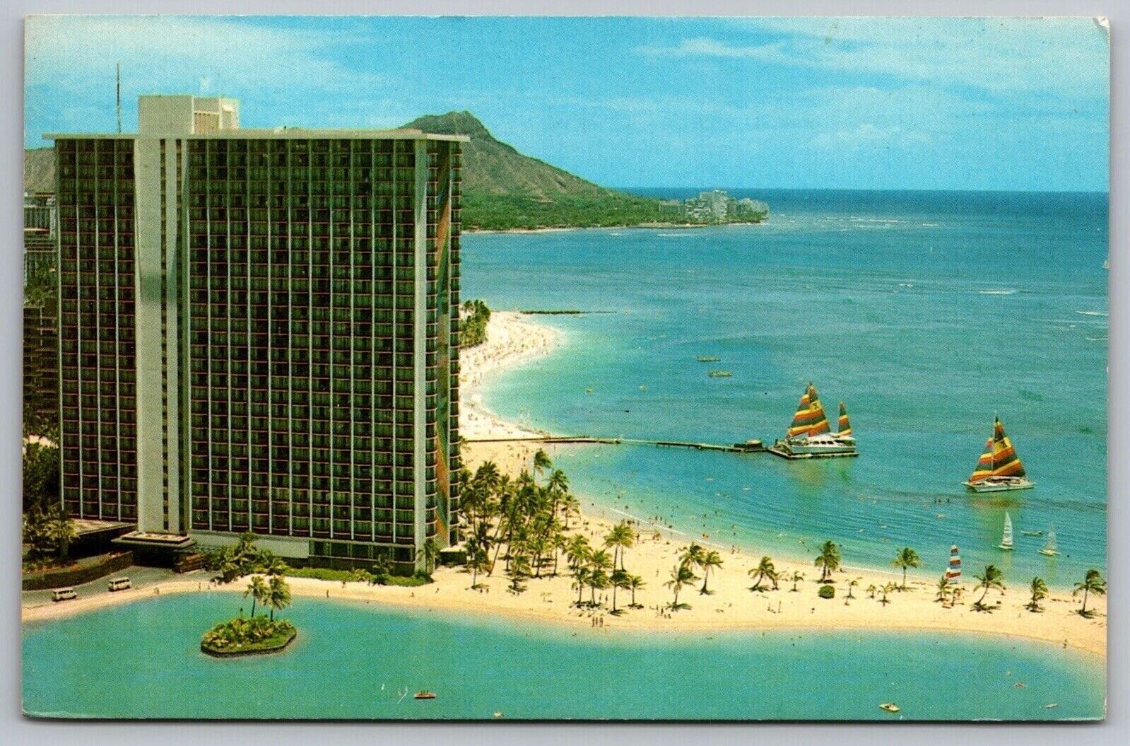 Honolulu Hawaii Hilton Hawaiian Village Hotel Beachfront Chrome ...
