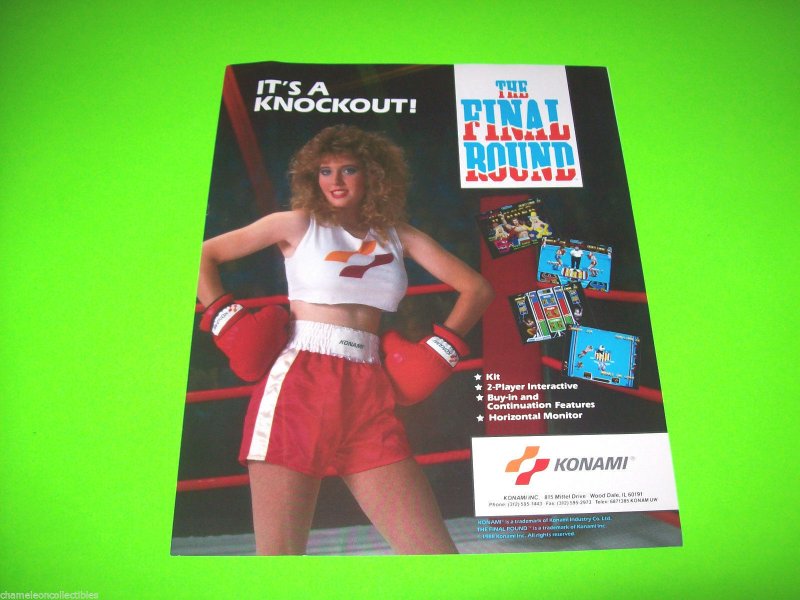THE FINAL ROUND ORIGINAL NOS VIDEO ARCADE GAME FLYER Vintage Retro ...