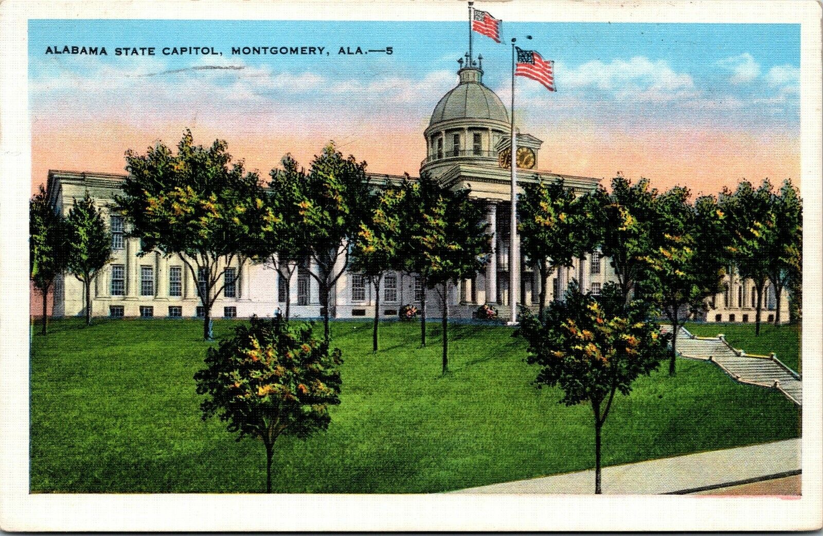 Vtg Montgomery Alabama AL State Capitol 1930s Linen Postcard | United ...
