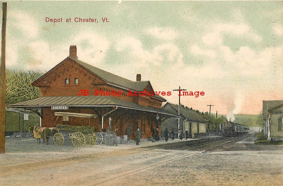 VT, Chester, Vermont, Railroad Station Depot, AH Fuller No S 872110 ...
