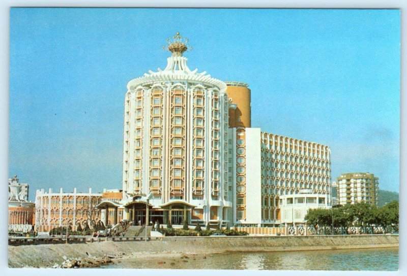 2 Postcards MACAU, CHINA ~ Taipa Bridge at Night HOTEL LISBOA 4"x6 ...