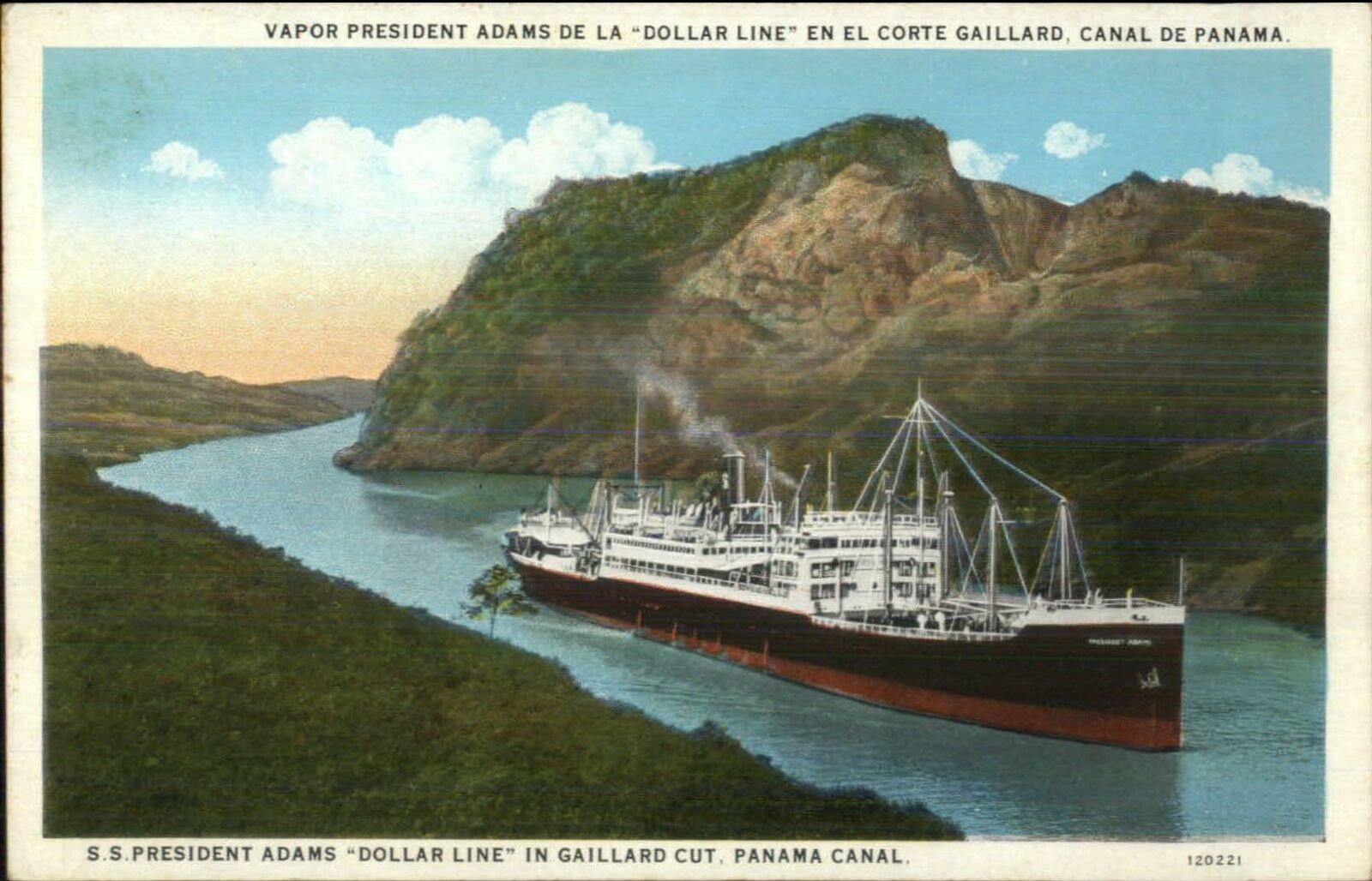 Steamship SS President Adams Dollar Lin e Panama Canal c1920s Postcard ...
