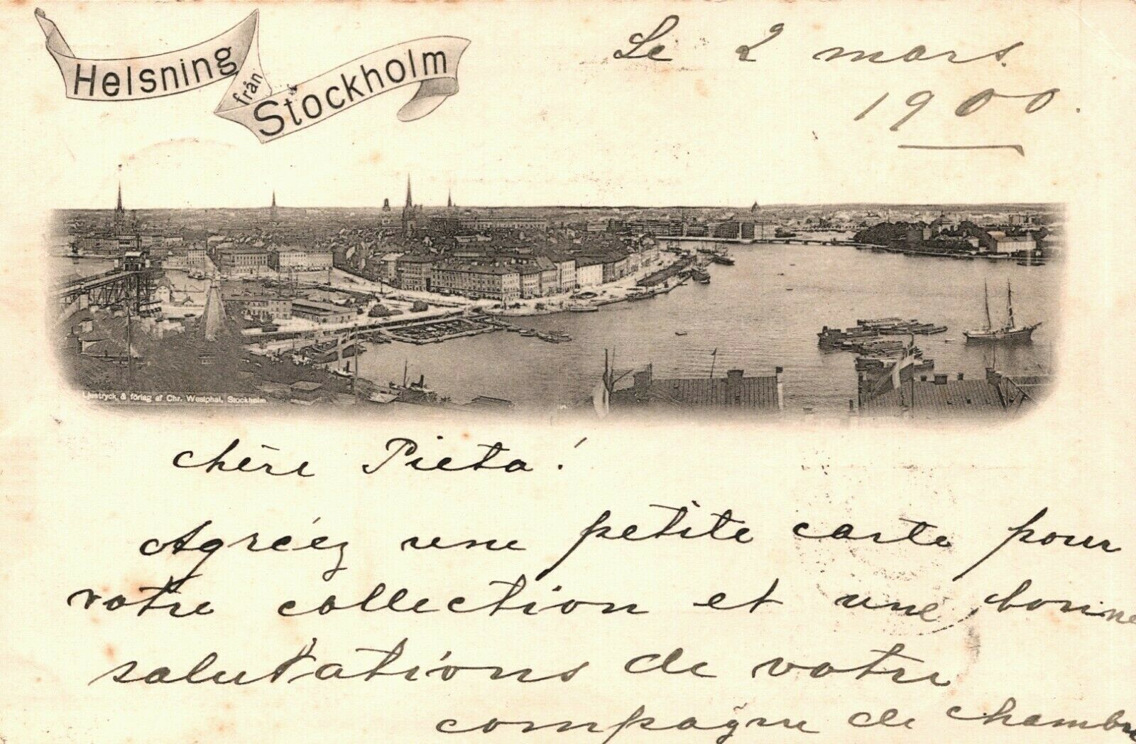 Sweden Helsing fran Stockholm Vintage Postcard 08.92 | Europe - Sweden ...