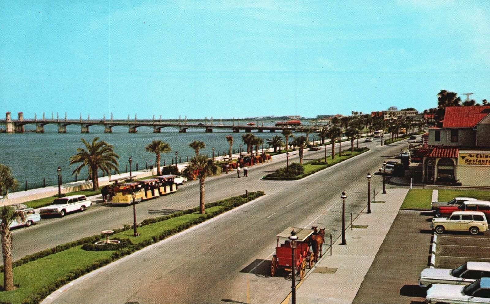 Vintage Postcard Matanzas Bay Front Overlooking Bridge of Lions St ...