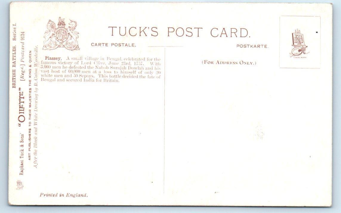 Tuck Postcard FAMOUS BRITISH BATTLES ~ Lord Clive PLASSEY Bengal, India ...