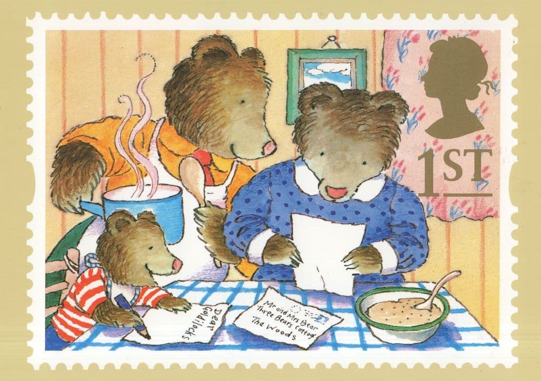 The Three Bears Goldilocks The Jolly Postman Book RMPQ Stamp Postcard ...