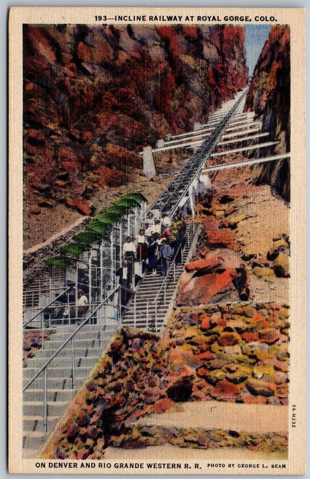 Vtg Colorado CO Incline Railway at Royal Gorge 1930s View Postcard ...