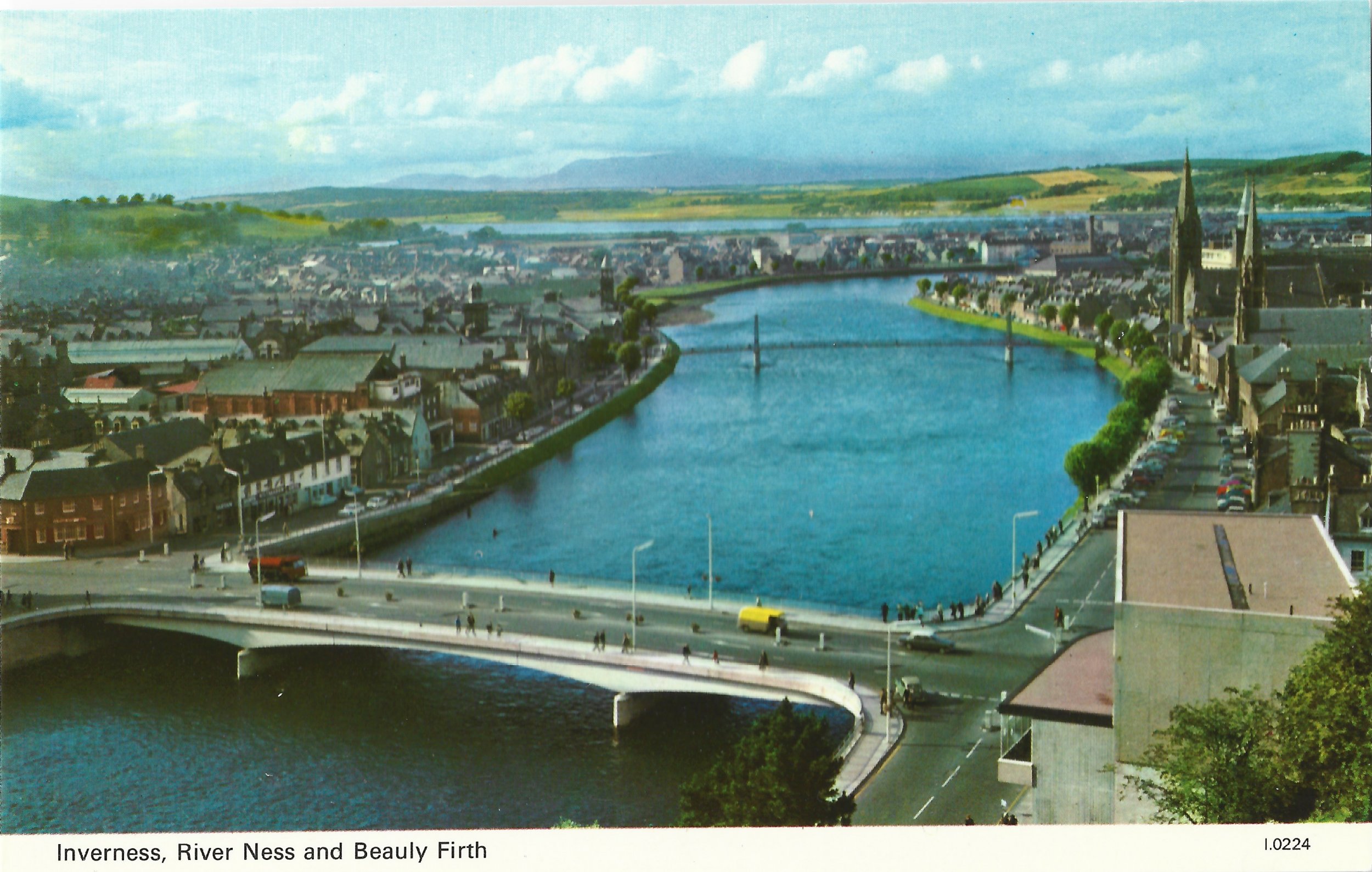 143, Scotland, Inverness, River Ness and Beauly Firth, Town View, Circa ...