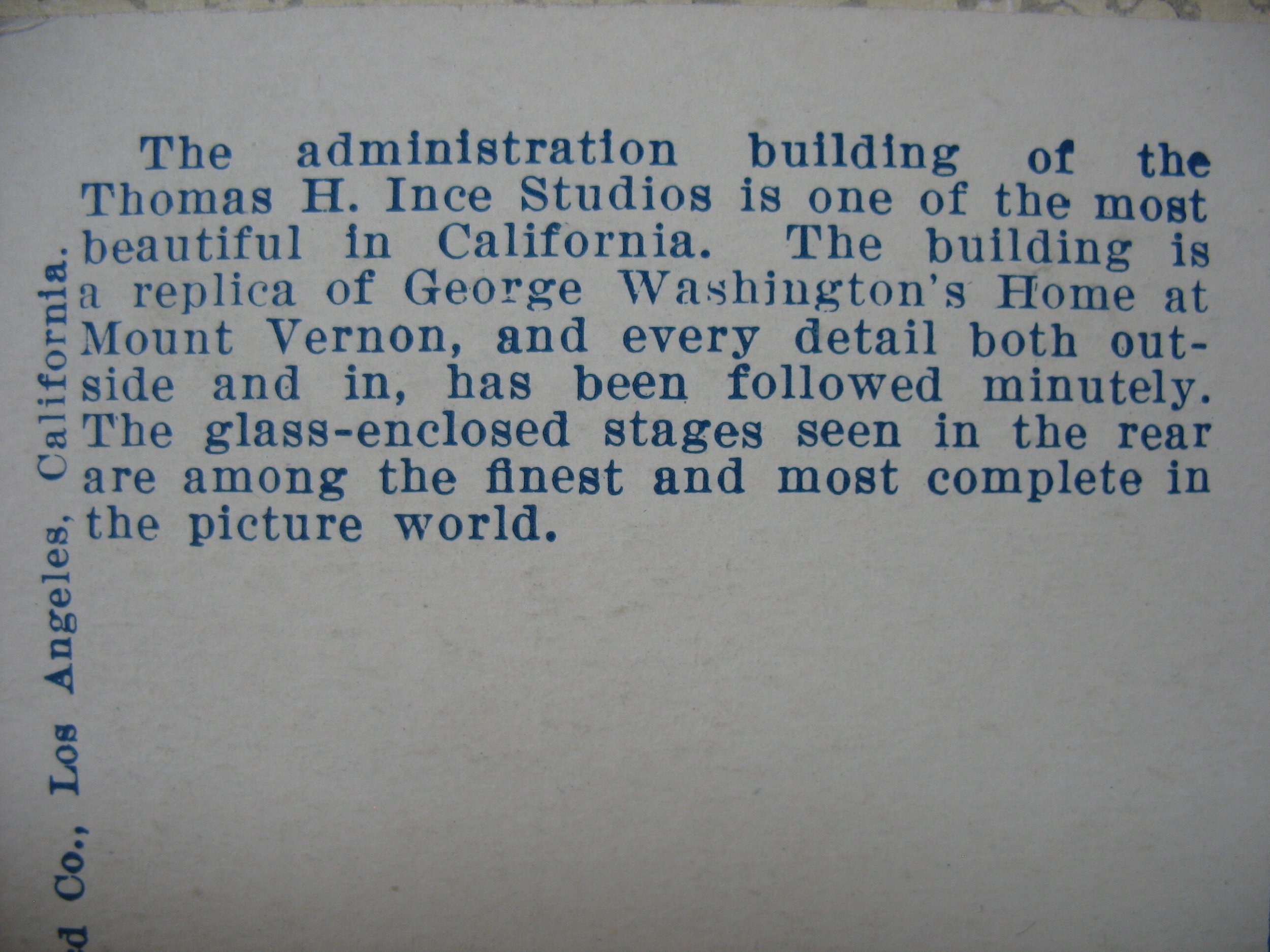 CULVER CITY, CA ~ Thomas H. Ince STUDIOS 1920s (aka Demille Studios aka ...