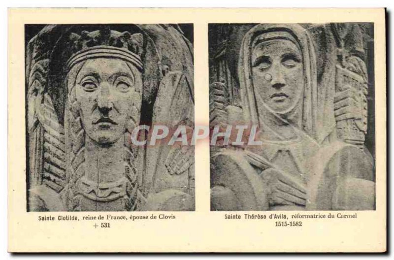 Old Postcard Sainte Clotilde Queen of France Clovis Ssainte wife ...