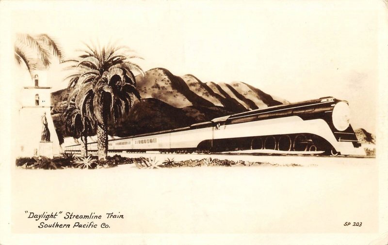 Southern Pacific Railroad Train Daylight Express California Real Photo ...