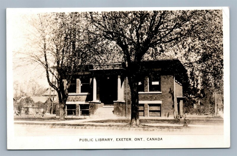 Exeter Ontario Canada Public Library Vintage Real Photo Postcard Rppc ...