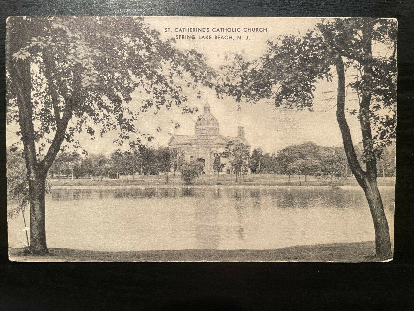 Vintage Postcard 1947 St. Catherine's Catholic Church Spring Lake Beach ...