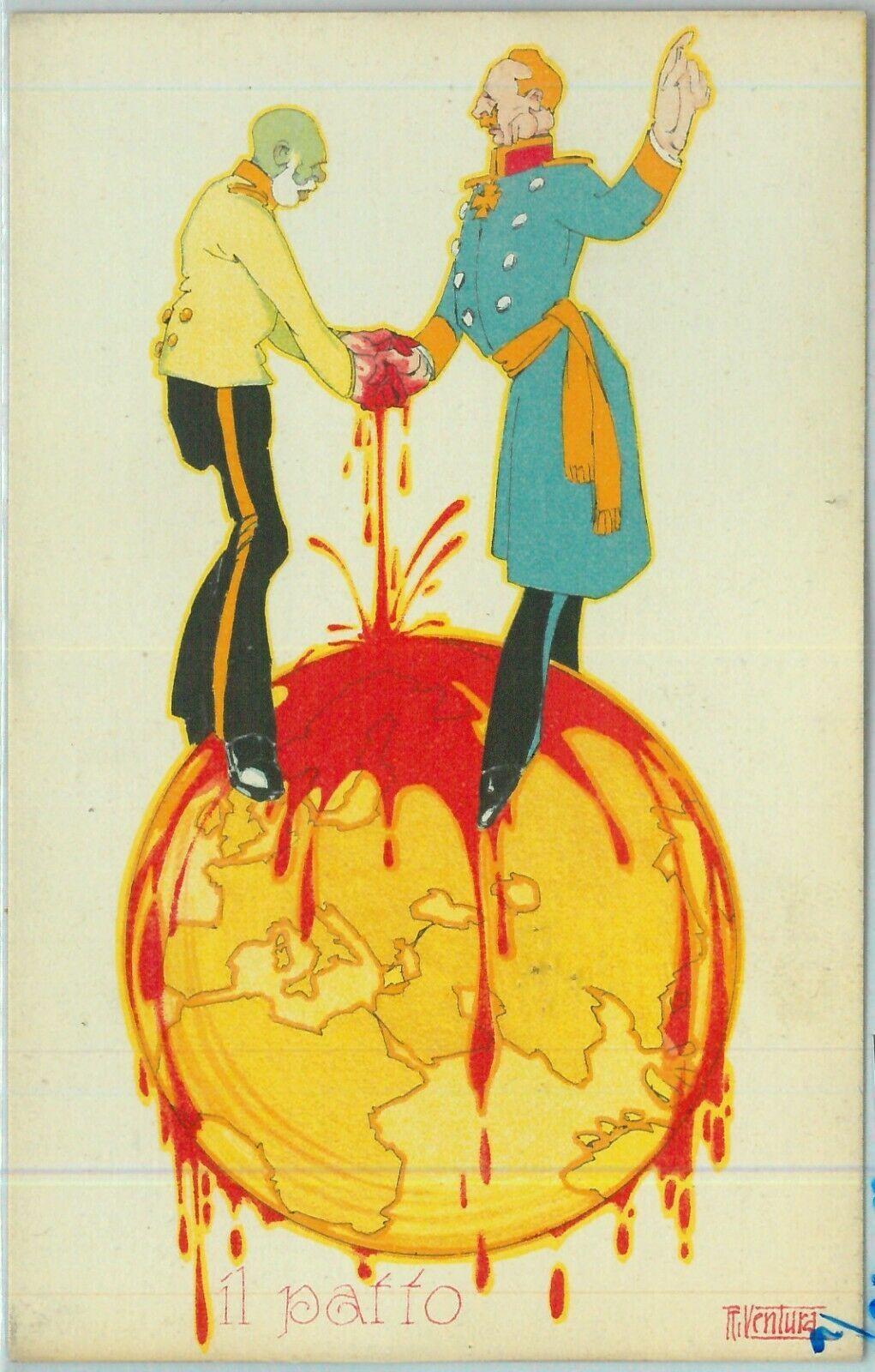 92047 - CARTOLINA d'Epoca - Militare I Guerra SATIRICA - WWI Satire ...