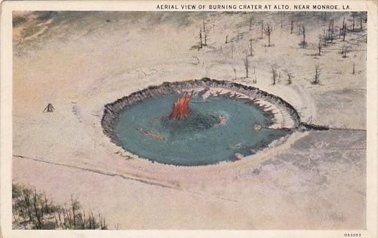 Aerial View Of Burning Crater At Alto Near Monroe Louisiana Curteich ...
