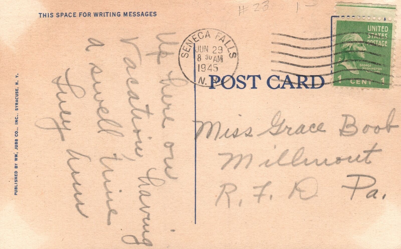 Vintage Postcard 1945 Ithaca Water Falls Cornell University New York N ...