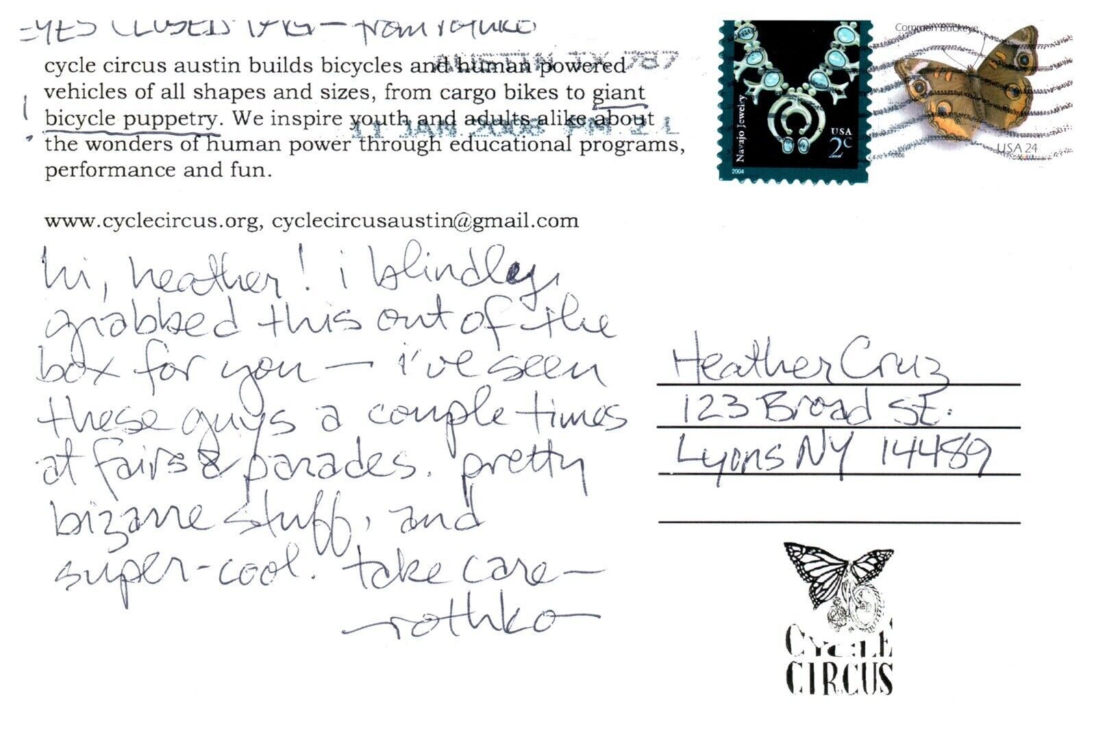 Austin Texas Cycle Cirus Scenic Downtown Festival Chrome UNP Postcard ...