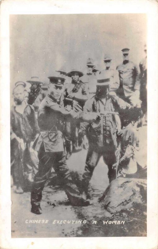 China Public Execution of Woman Real Photo Macabre Postcard AA6094 ...