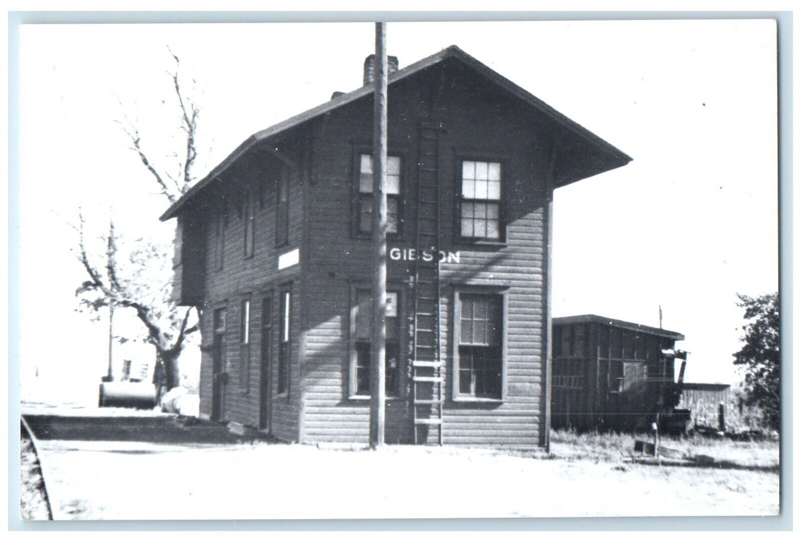 c1960's Gibson Iowa IA Exterior Vintage Train Depot Station RPPC Photo ...